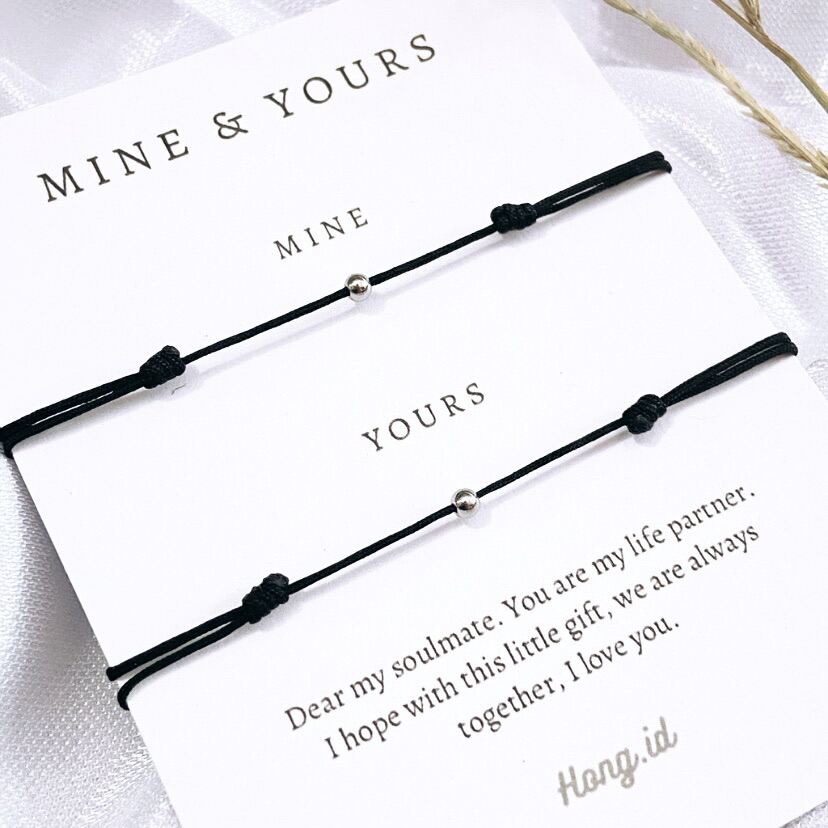 Jual gelang bestie 2 cewek couple bracelet -single string/ Gelang tali ...