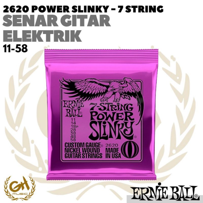 Jual Ernie Ball 2620 Power Slinky 7-String Nickel Wound Electric Guitar ...