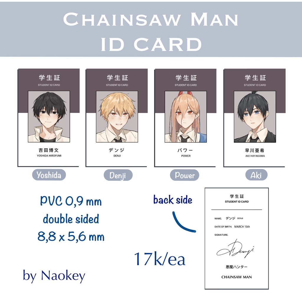 Jual Chainsaw man Id card | Shopee Indonesia