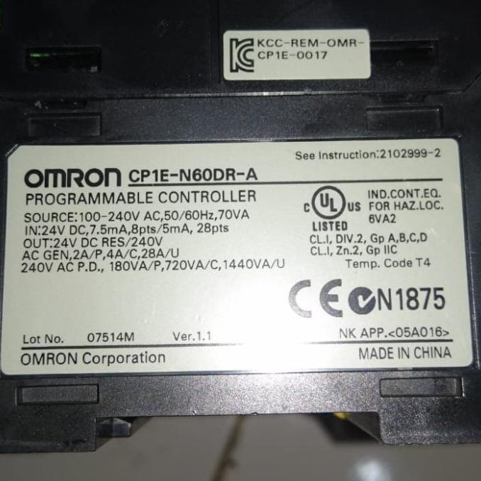 Jual Omron Plc Cp1E-N60Dr-A | Shopee Indonesia