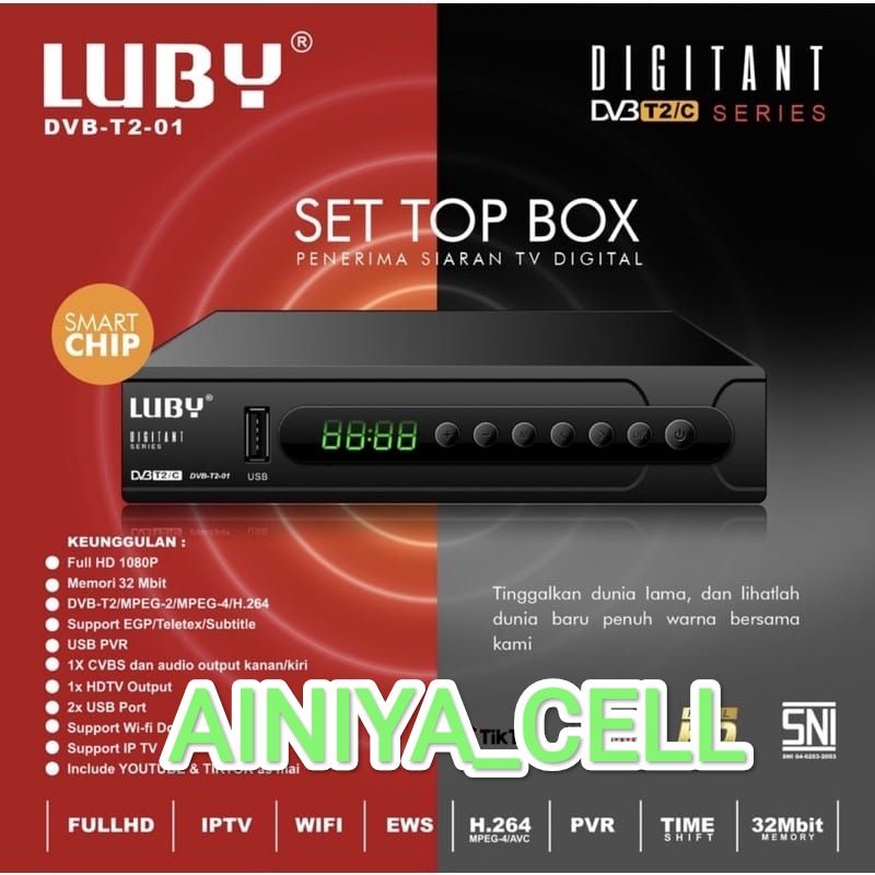Jual Set top box tv digital ( LUBY) DVD-T2-01,02,03 garansi resmi | Shopee Indonesia