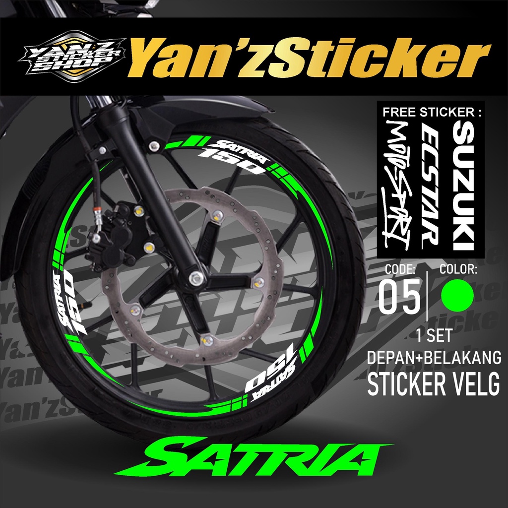 Jual Aksesoris Stiker Cutting Sticker List Velg Motor Suzuki Satria Fu ...