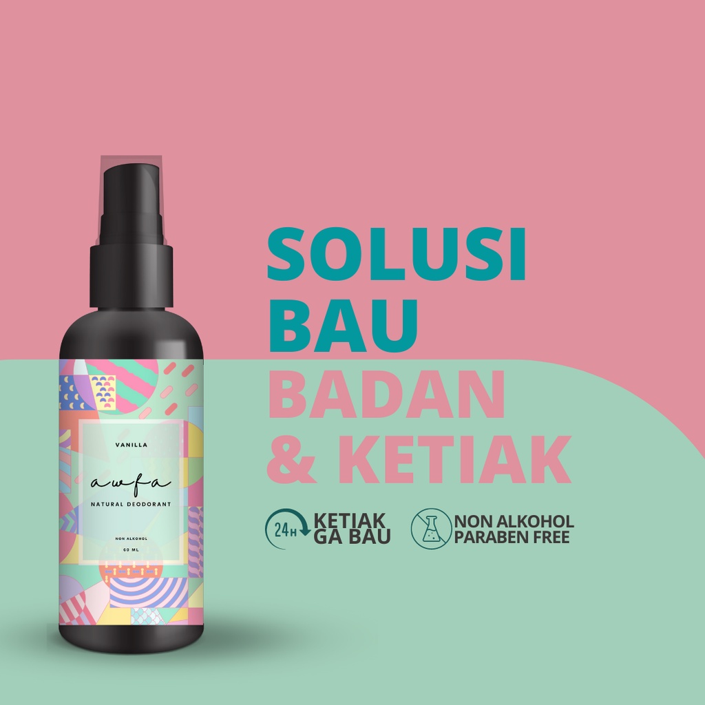 Jual Awfa Natural Deodorant Spray Wangi Vanilla Dijamin Bau Keringat ...