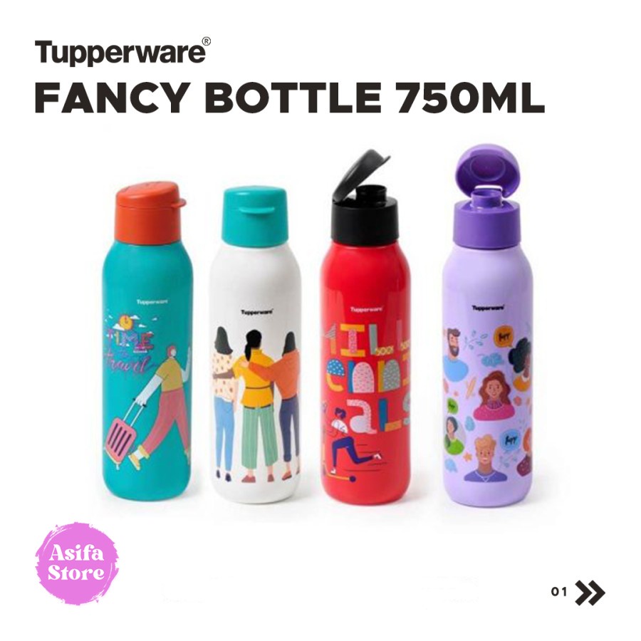 Jual Tupperware Fancy Bottle 750ml - Tempat Air Minum Unik Kekinian ...