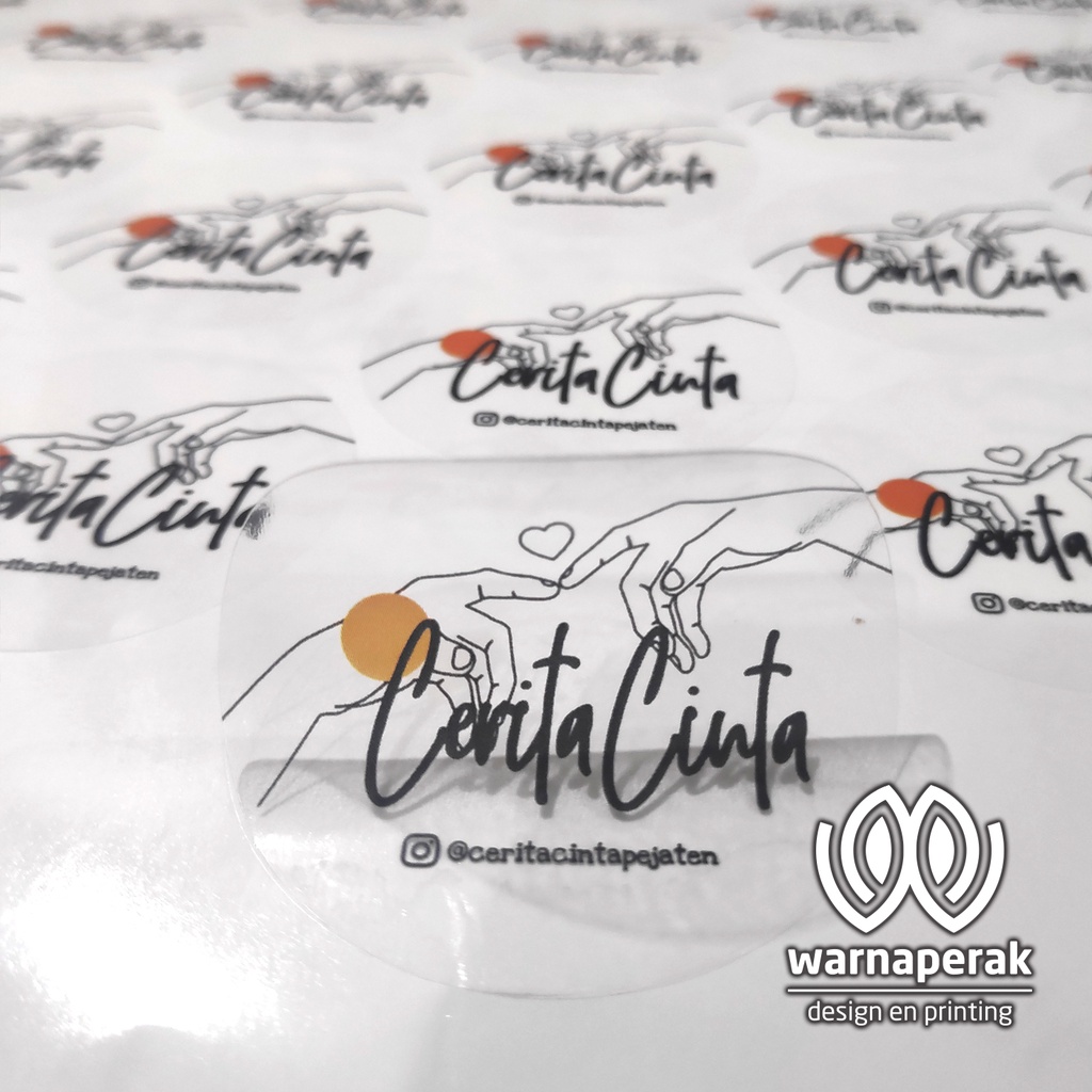 Jual PRINT LABEL VINYL TRANSPARAN / CETAK STICKER VINYL TRANSPARAN ...