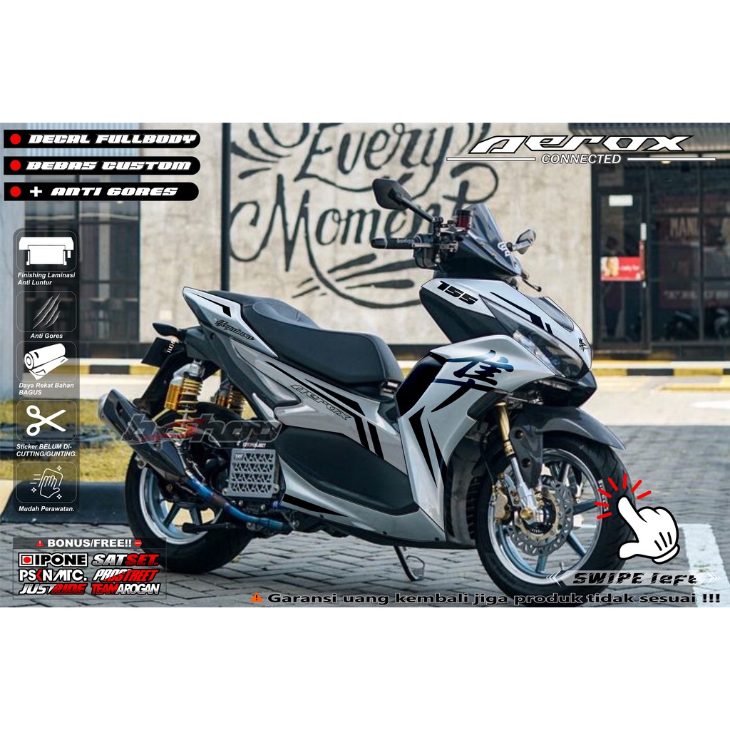 Jual Decal stiker aerox connected fullbody motif hayabusa bebas custom ...