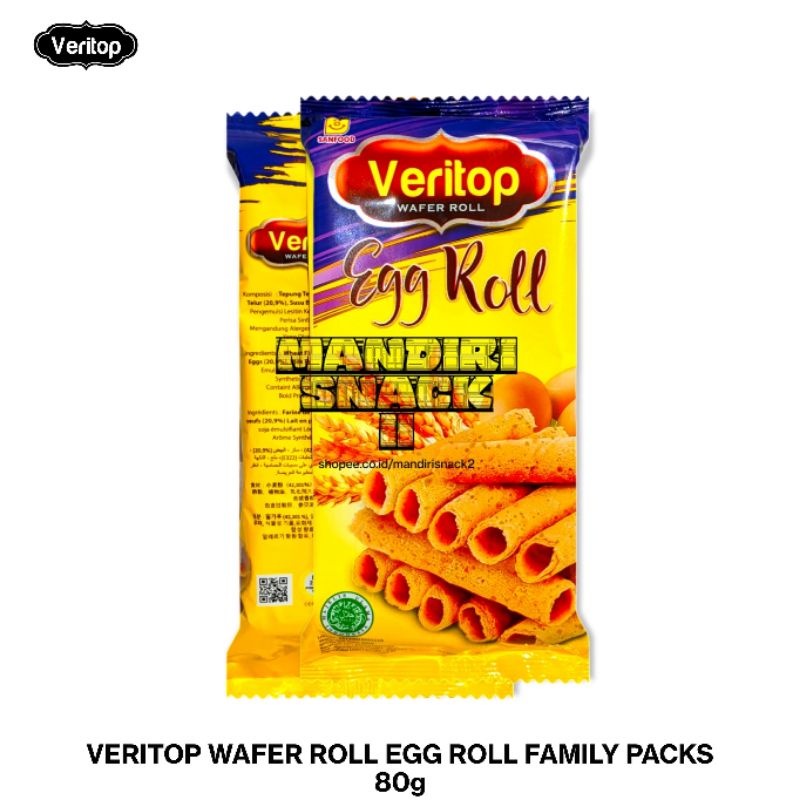 Jual VERITOP WAFER ROLL EGG ROLL FAMILY PACK | Shopee Indonesia