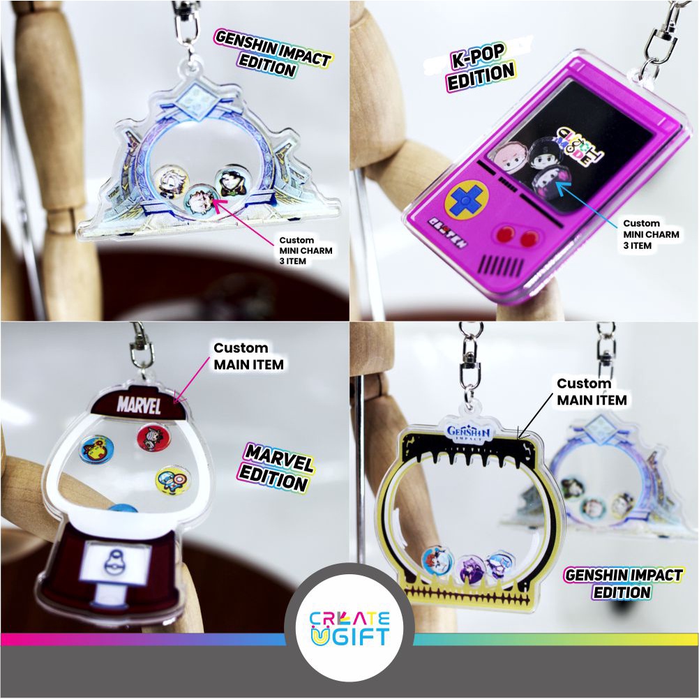 Jual TAMBAHAN MINI CHARM Shaker Keychain / Gantungan Kunci Shaker ...