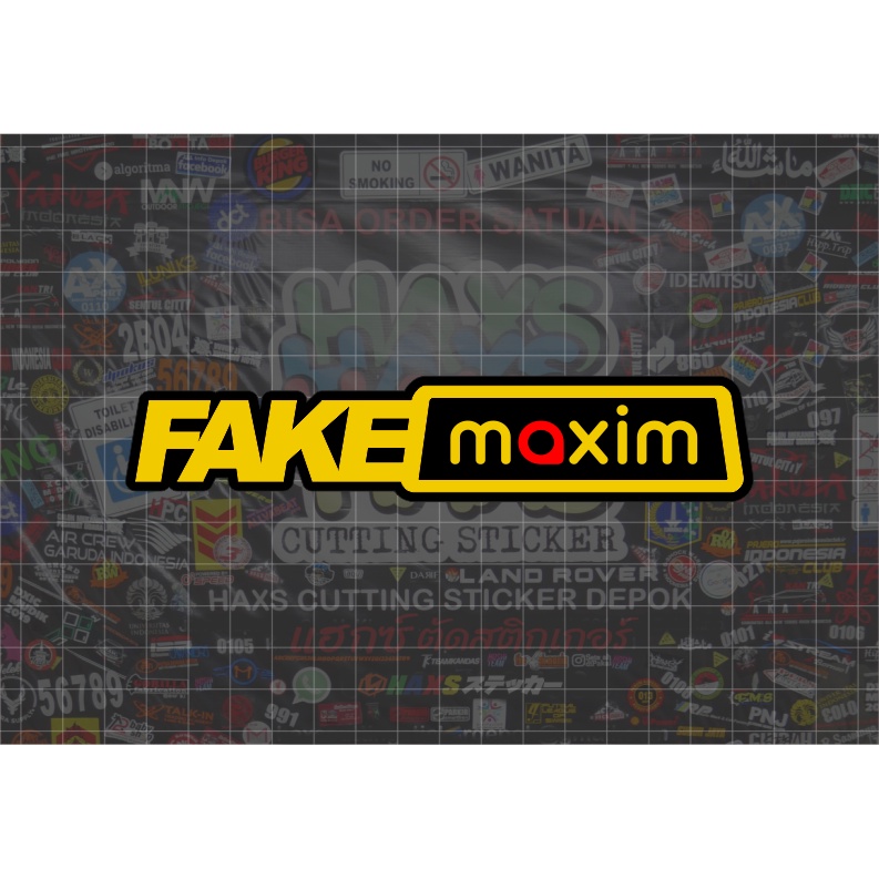 Jual Cutting Sticker Fake Maxim Ukuran 15 Cm Untuk Mobil | Shopee Indonesia
