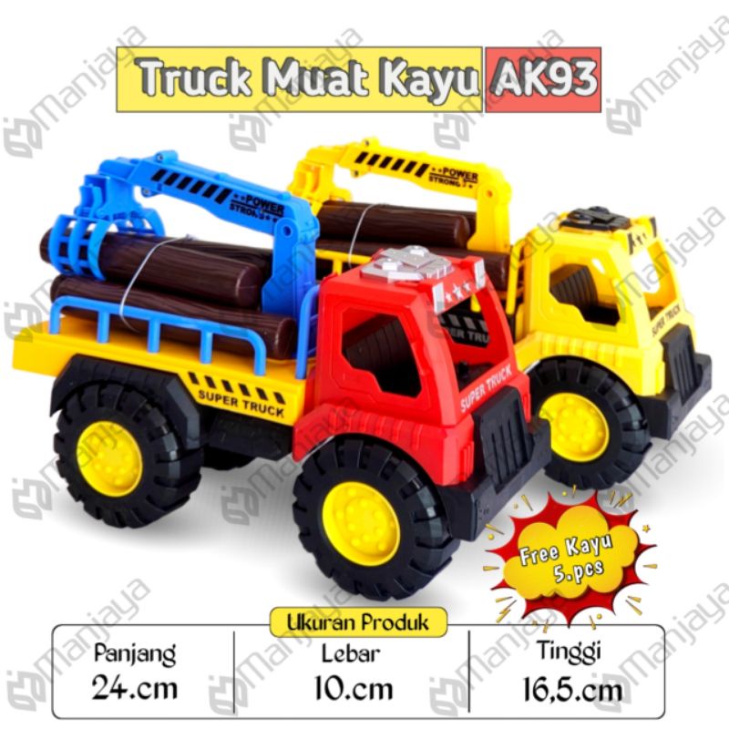 Jual Ak 93 MAINAN TRUCK PENGANGKUT KAYU /TRUCK MUAT KAYU AK93 | Shopee ...