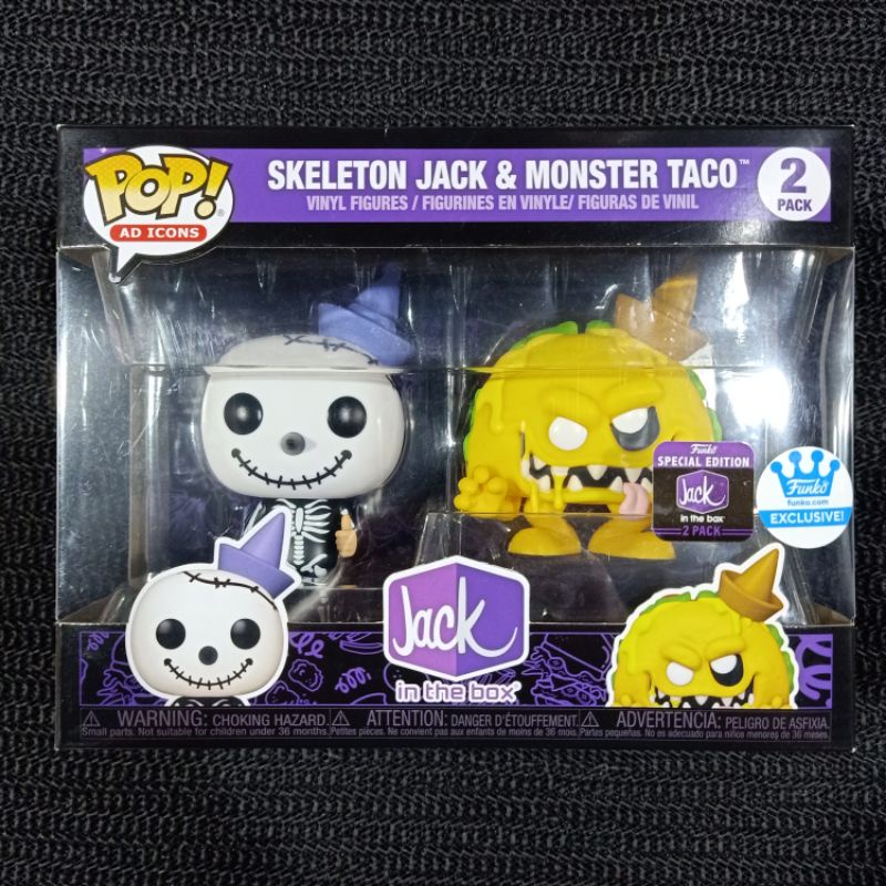 Jual Funko Pop! Jack in the box: SKELETON JACK & MONSTER TACO (2 PACK ...