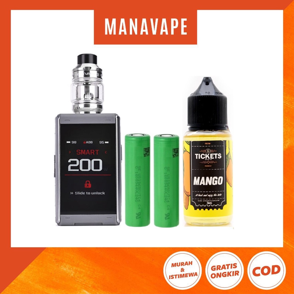 Jual AEGIS T200 KIT MOD AUTHENTIC by GEEKVAPE + BATTERY SONY VTC 4 ...