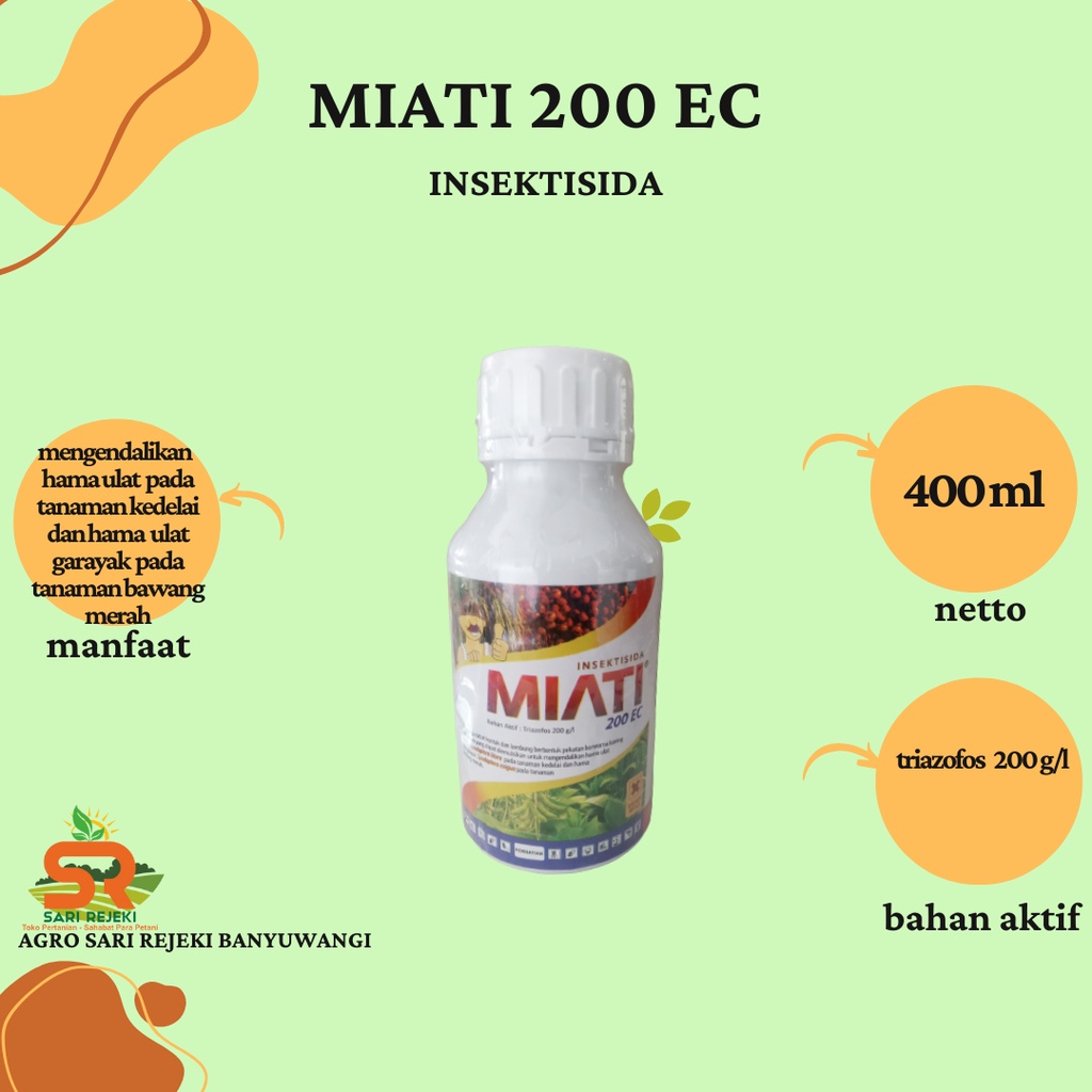 Jual MIATI 200EC 400ML INSEKTISIDA TRIAZOFOS untuk lalat buah | Shopee ...