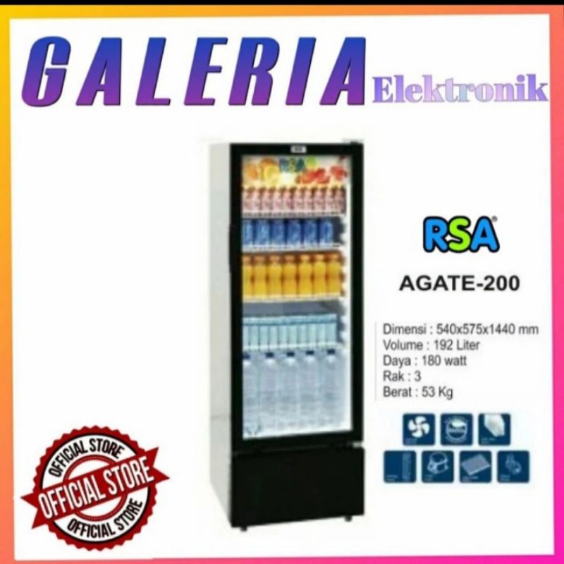 Jual GEA/GETRA/RSA AGATE-200 SHOWCASE COOLER AGATE200 / AGATE 200N ...