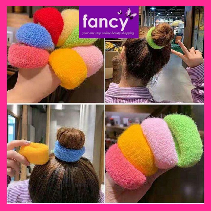 Jual Kuncir Rambut Donat JUMBO Colorful Ikat Rambut Fashion | Shopee ...