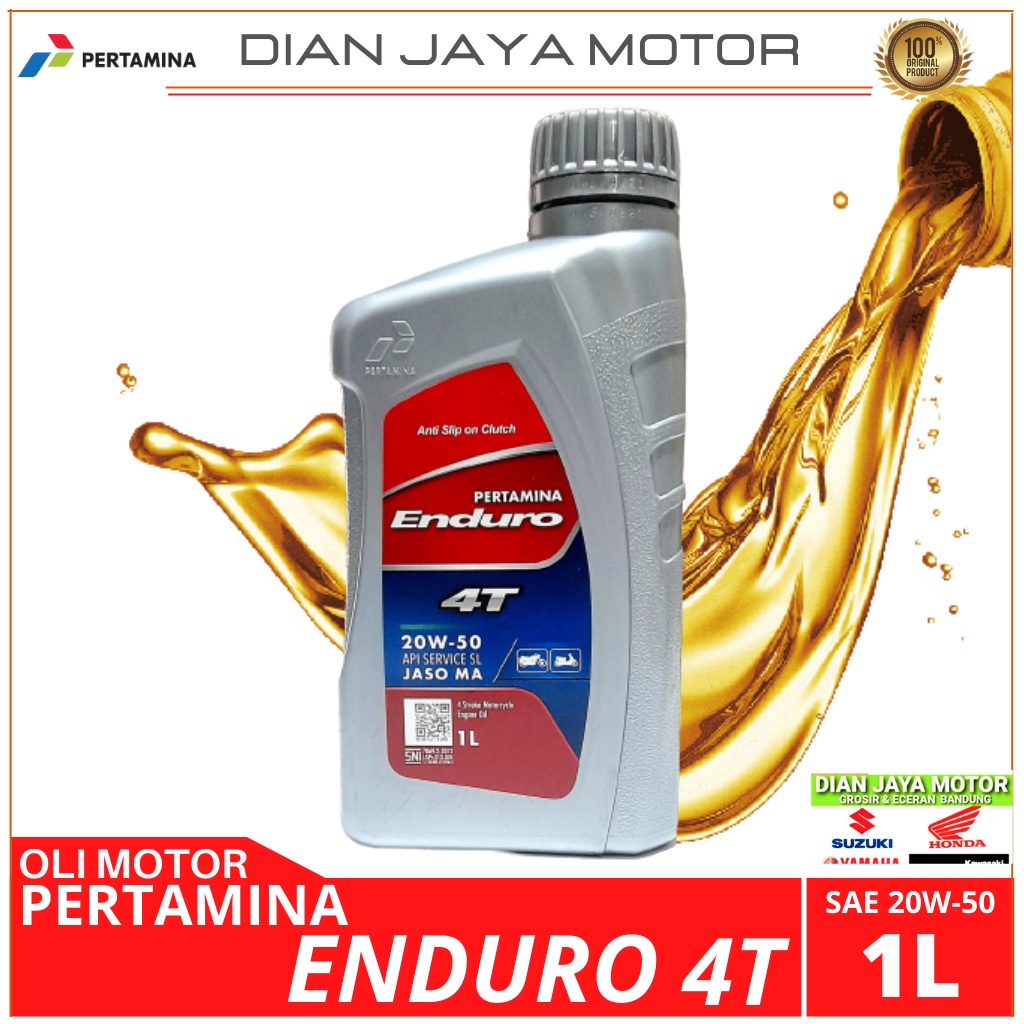 Jual ENDURO 4T 1 LITER SAE 20W-50 OLI MESIN PERTAMINA ENDURO 4T 1L | Shopee Indonesia