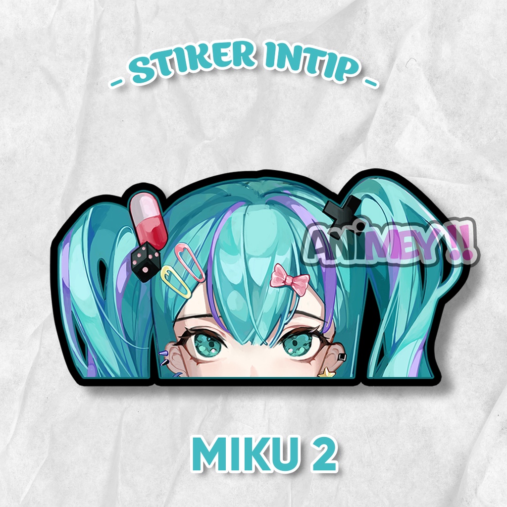 Jual Stiker Intip Miku Hatsune / Sticker Anime Waterproof | Shopee ...