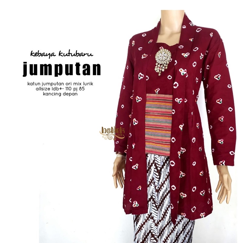 Jual Kebaya kutu baru jumputan lurik ori | Shopee Indonesia