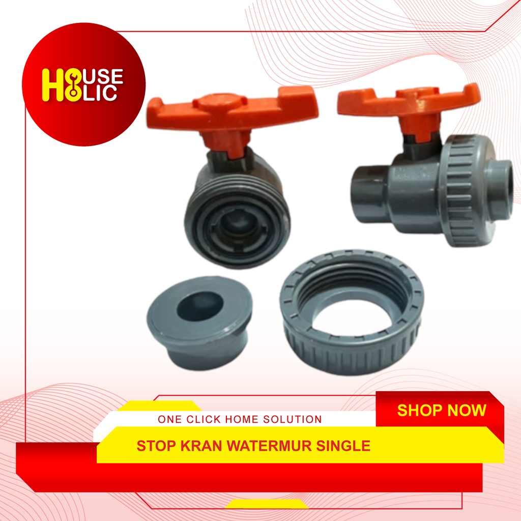 Jual Ball Valve Pvc Water Mur / Watermur Single / Stop Kran Keran Air ...