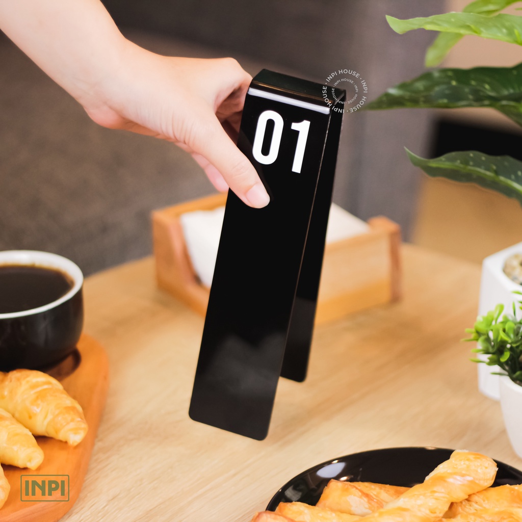 Jual Nomor Meja Akrilik Papan Tanda Nomor Meja Tinggi 20 CM - INPI ...
