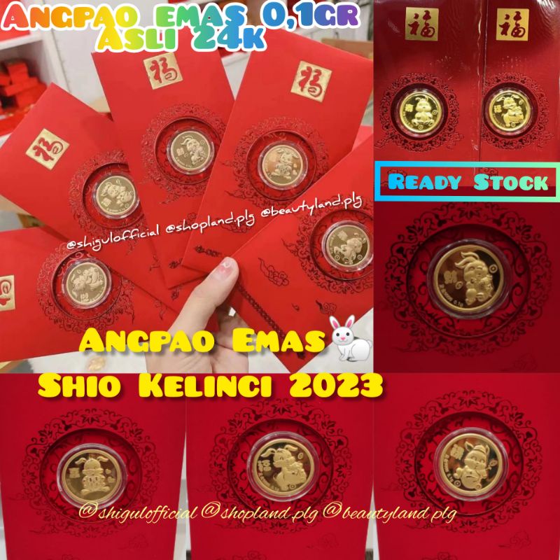 Jual Angpao Gold 24k 0,1gr Emas Asli Angpao Emas Kelinci Rabbit 2023 ...