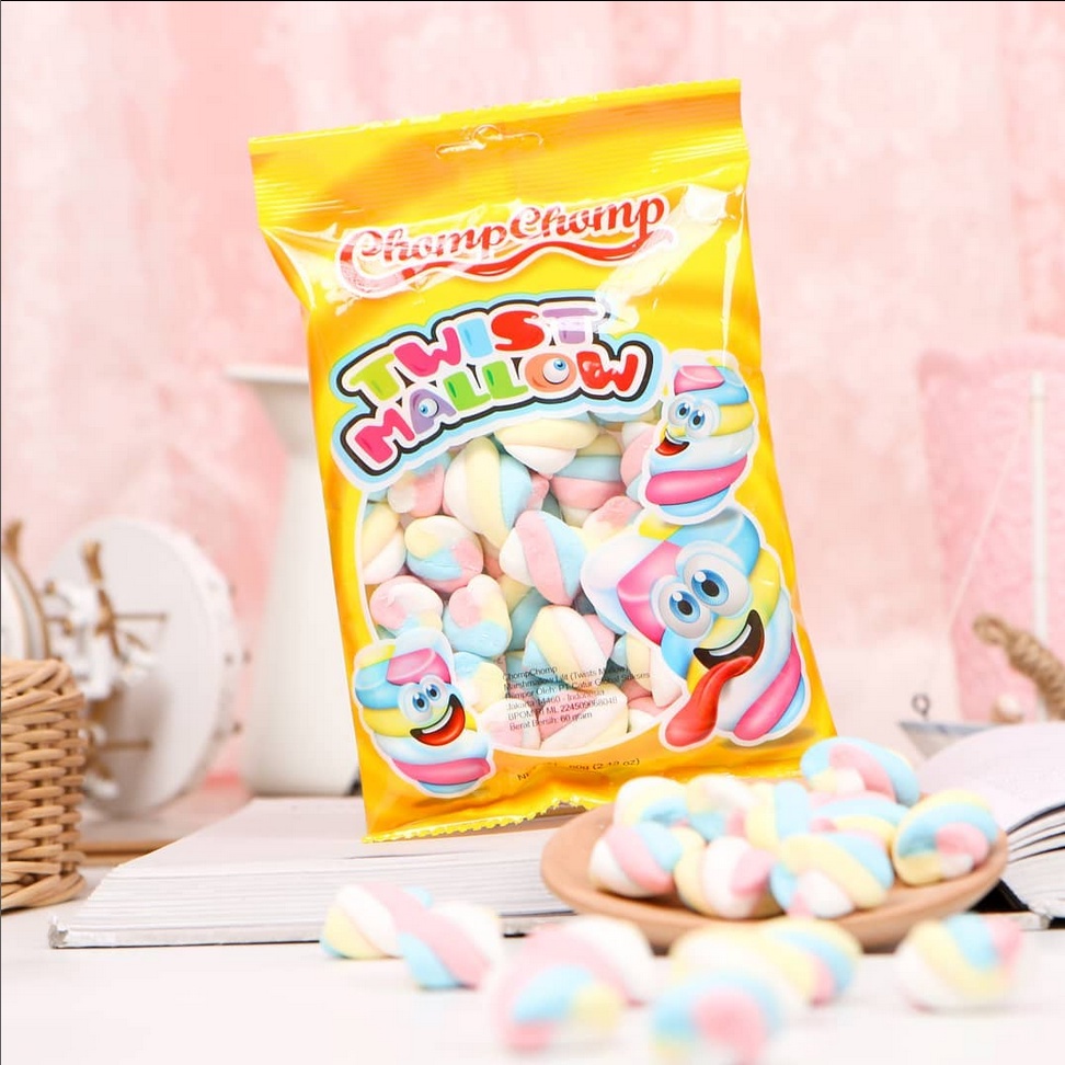 Jual Chomp Chomp Twist Marshmallow 60gr - ChompChomp Mallow | Shopee ...