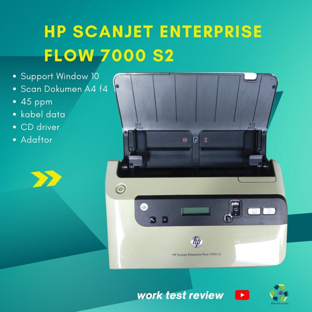 Jual Scanner Folio F4 Hp Scanjet Enterprise Flow 7000 S2 ADF Speed Scan ...