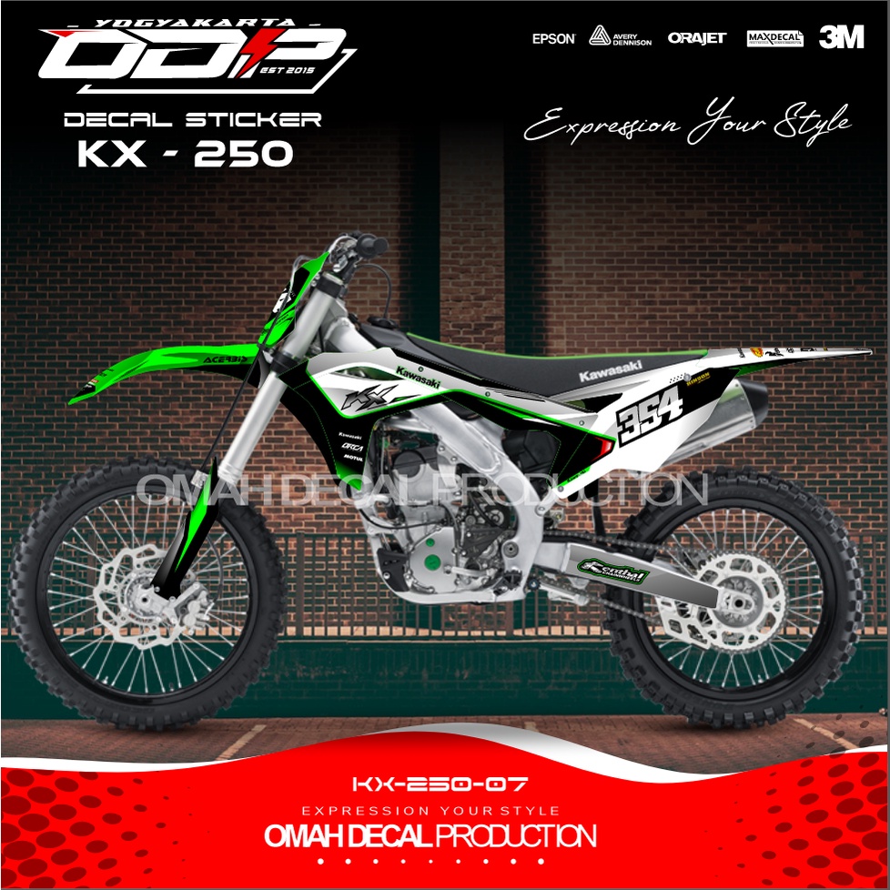 Jual DECAL KX 250 FULL BODY DEKAL STIKER MOTOR KUALITAS 100% ASLI HARGA ...