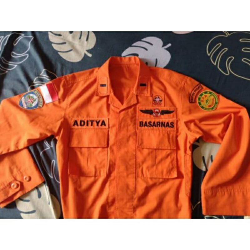 Jual Kemeja Orange Basarnas/BPBD/Relawan/Rescue Bahan Riostop Tornado ...