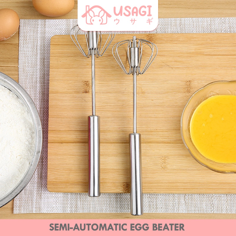 Jual Usagi Official - Manual Egg Beater / Semi Otomatis Pengocok Telur Stainless Steel Egg Whisk ...