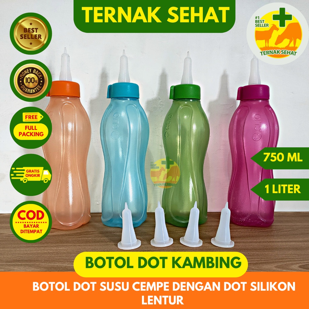 Jual BOTOL DOT CEMPE - Dot Kambing Domba 1 Liter dan 750ml (putih ...