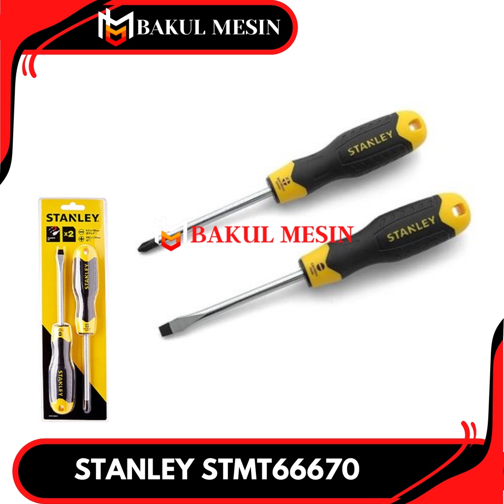 Jual STANLEY STMT66670 obeng set 2pcs plus minus screwdriver set ...