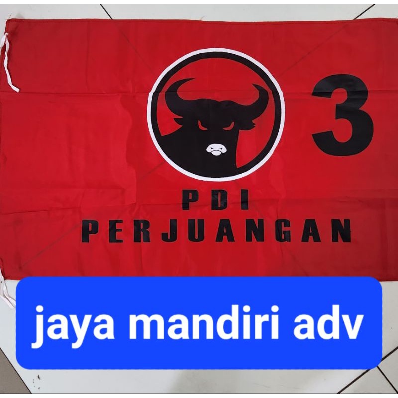 Jual bendera partai pdip 60 x 90 (100 ) pc | Shopee Indonesia
