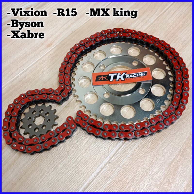 Jual gear set 428 TK racing / sss plus rantai MERAH VZM/EXPEDITION ...