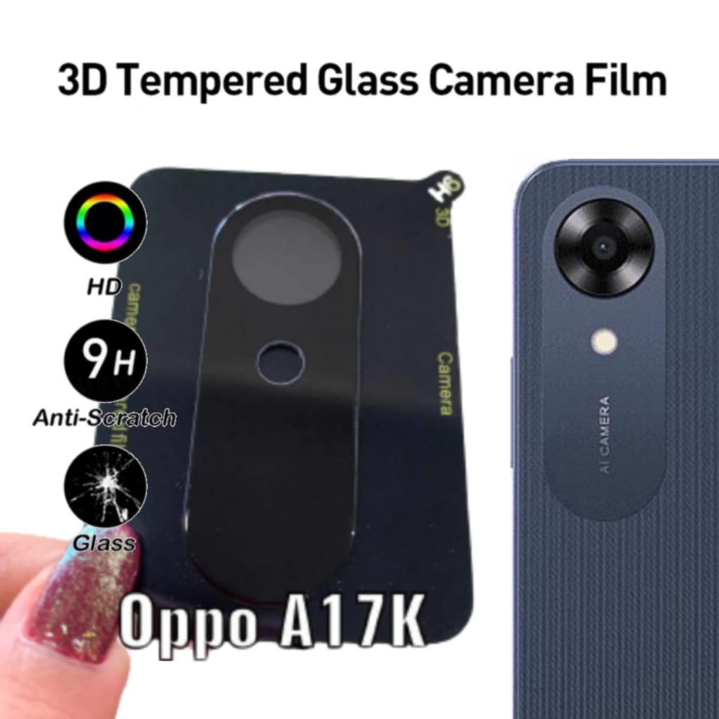 Jual Tempered Glas Camera OPPO A17K anti gores kaca pengaman camera ...