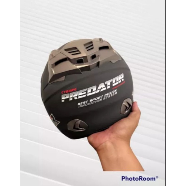 Jual Helm Dewasa Premium Single Visor KBR Predator, Helm Dewasa SNI ...