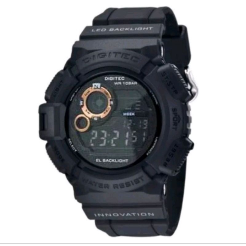 Jual Jam Tangan Digitec Original DG5028T Rubber Anti Air ( List Gold ...