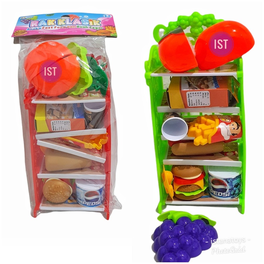 Jual Mainan Rak Klasik Makanan Fast Food Buah Segar MS32 | Shopee Indonesia
