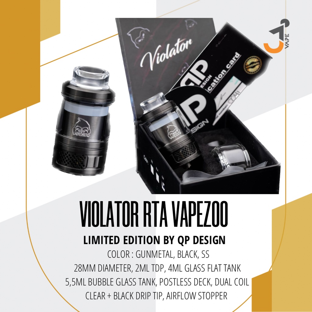 Jual VIOLATOR RTA 28MM VAPEZOO EDITION AUTHENTIC BY QP DESIGN | Shopee ...