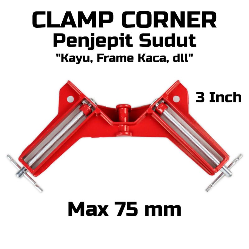 Jual TAFFWARE Penjepit Kayu Sudut Siku 3 Inch Clamp Corner Mini Frame ...