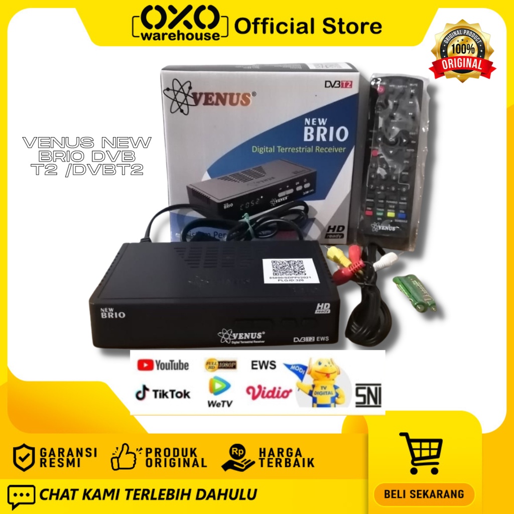 Jual VENUS Set Top Box TV DIGITAL DVB T2 /DVBT2 New BRIO with EWS ...