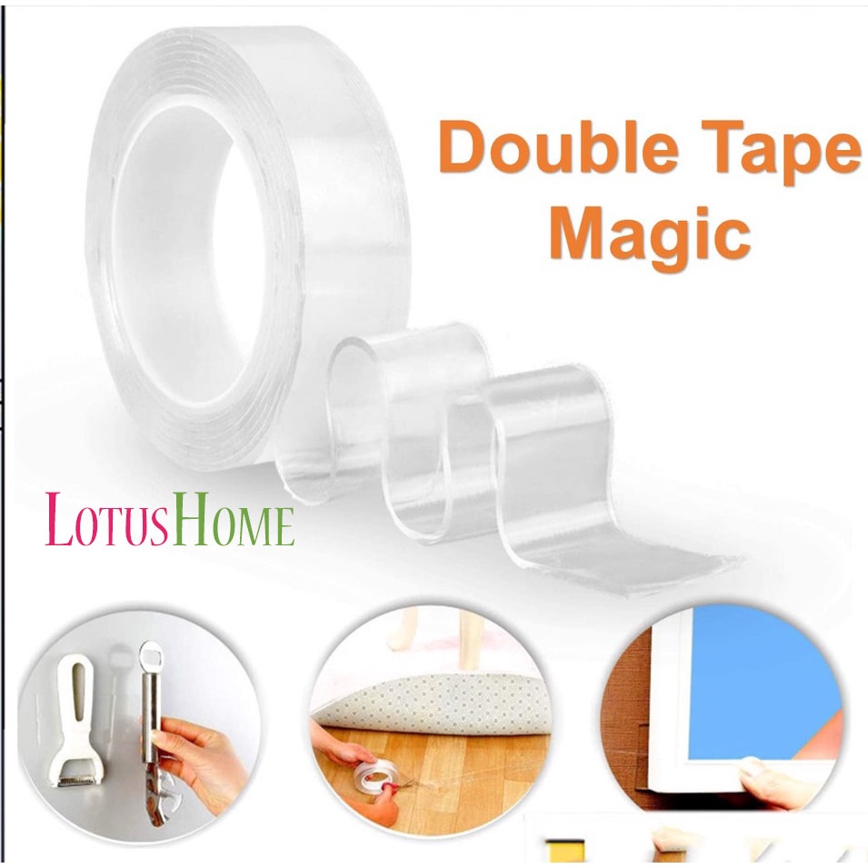 Jual Double Tape Gel Isolasi Bening 2 Sisi Perekat Dinding Tembok Tanpa ...