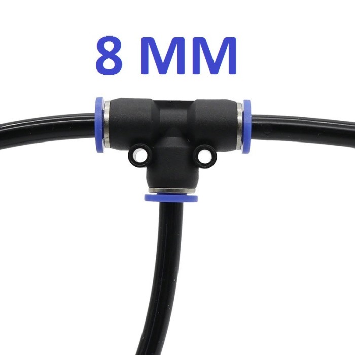 Jual Konektor Slip Lock TEE 8 mm Pneumatic PU Push in Fitting | Shopee ...