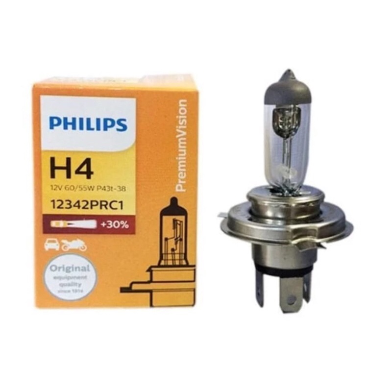Jual Bohlam Lampu Utama Mobil Halogen PHILIPS H4 12V 60/55W Dan 100/90W Original | Shopee Indonesia
