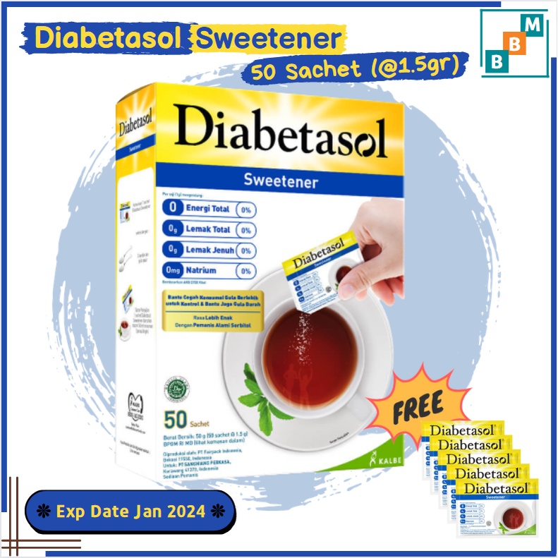 Jual Diabetasol Sweetener 50 Sachet | Shopee Indonesia