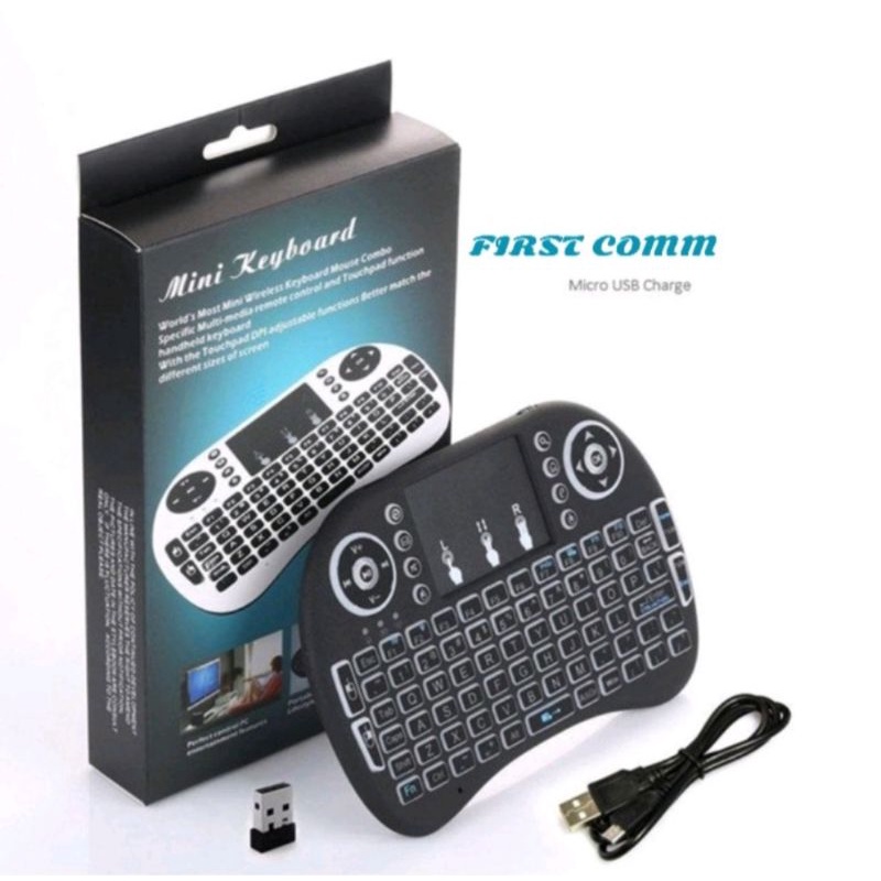 Jual mini keyboar wireles i8 2.4G handle keyboard for pc android tv box ...