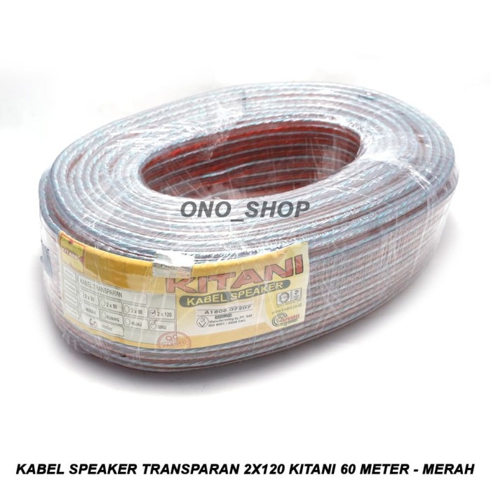 Jual Kabel Speaker Transparan 2x120 Kitani 60 Meter - Merah onosh00 ...