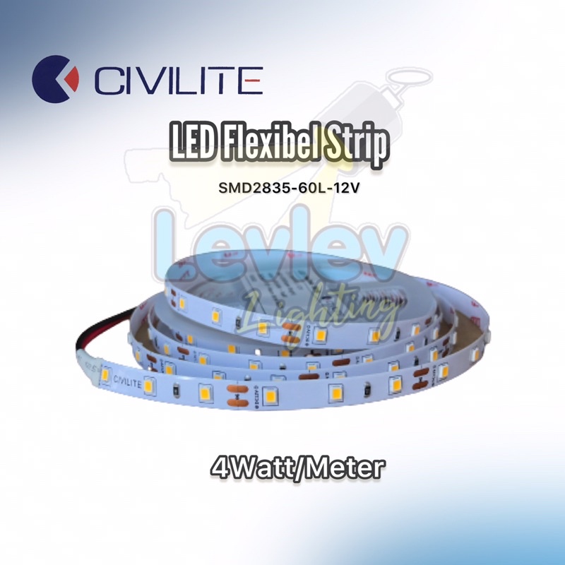 Jual LED Strip 12 Volt smd 2835 Civilite LED Flexibel Led pita 60 L ...