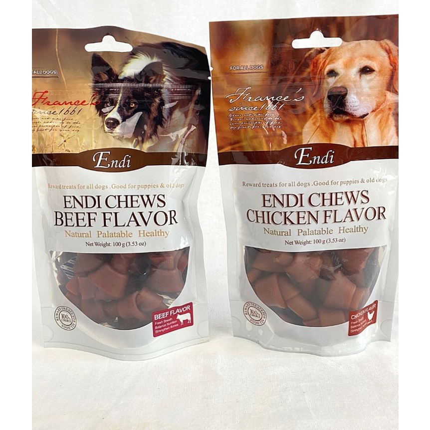 Jual ENDI Chew Chicken Milk Beef Bones Cookies 100gr | Snack Cemilan ...