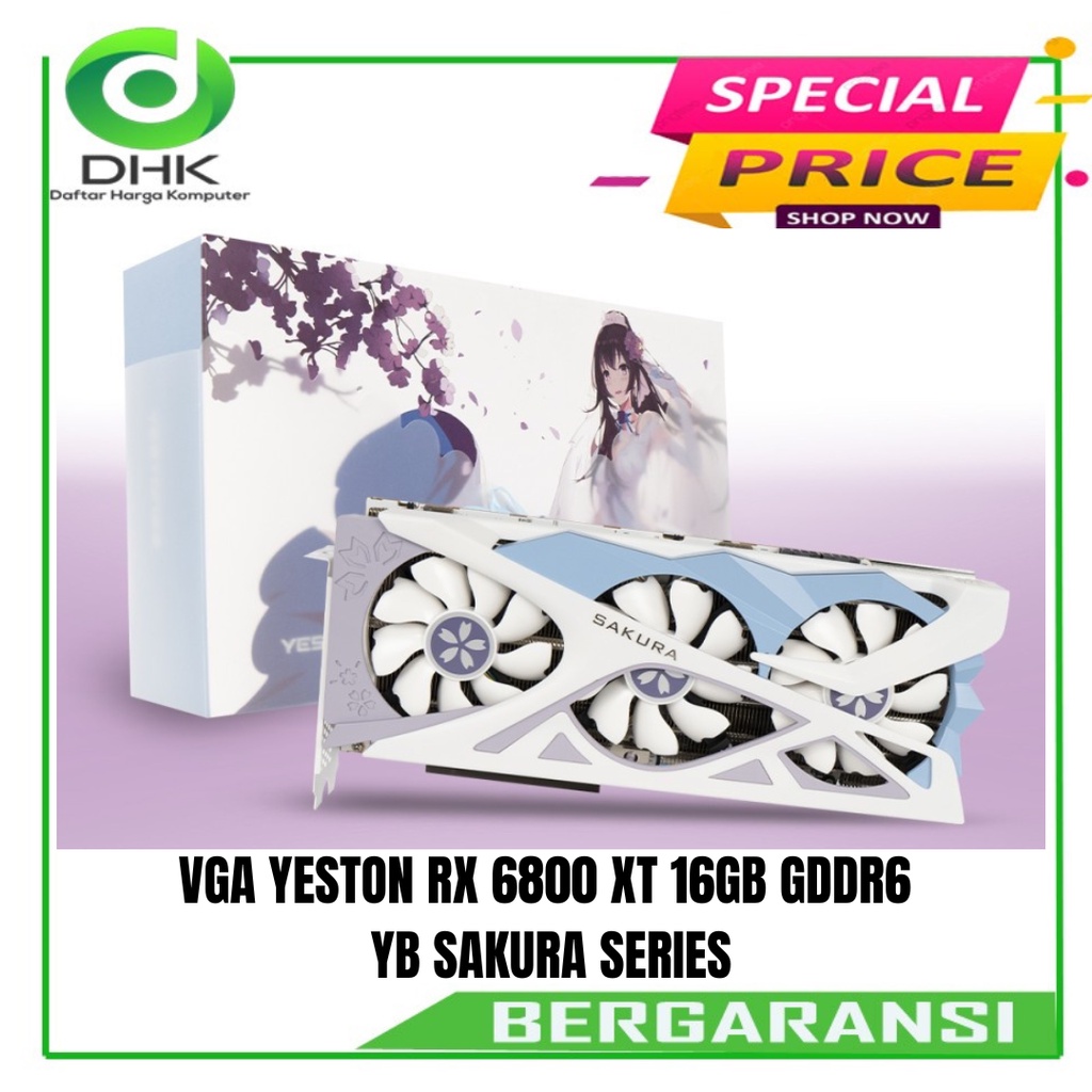 Jual VGA YESTON RX 6800 XT 16GB GDDR6 YB SAKURA SERIES | Shopee Indonesia